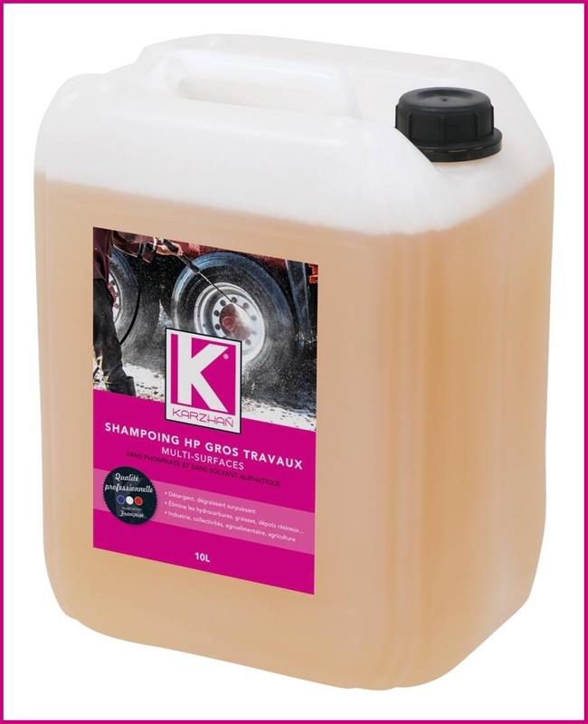 Shampoing concentré gros travaux spécial HP - 10L - KARZHAÑ 14317
