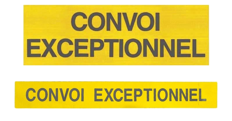Panneau "CONVOI EXCEPTIONNEL" en Aluminium - 1 ou 2 Lignes | outillage ...
