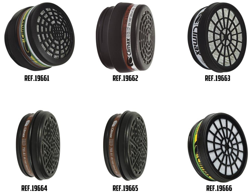 Filtres à visser pour masque de protection réf.18090 - Lot de 2 - Climax